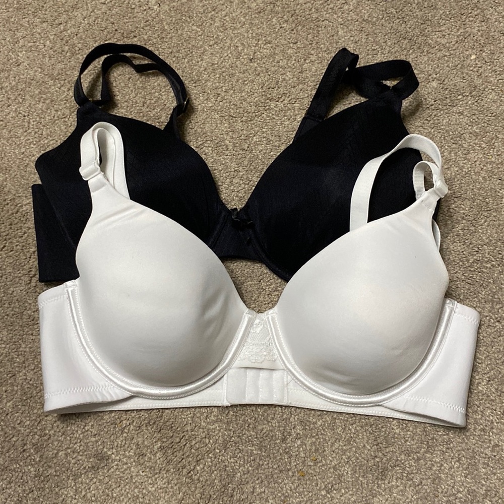 Vanity Fair 2 Piece Full Coverage Bra Bundle White Bl… - Gem